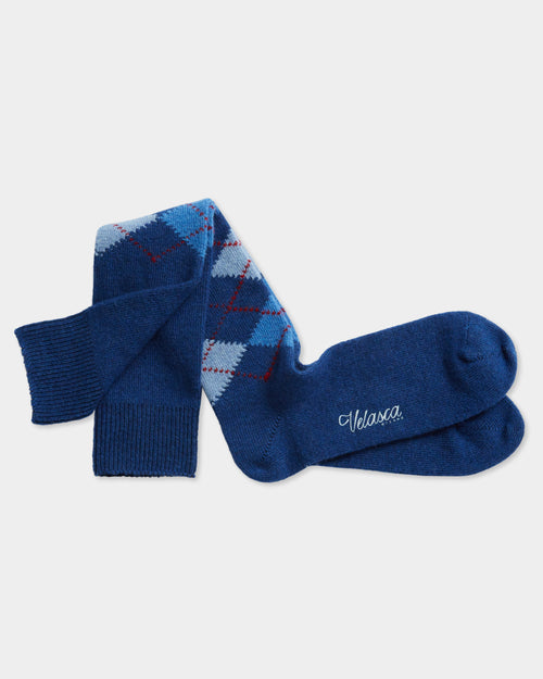 Velasca | Calze a rombi, in misto cashmere. Made in Italy