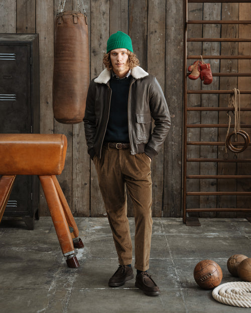 Pantaloni di velluto color nocciola, Made in Italy | Velasca